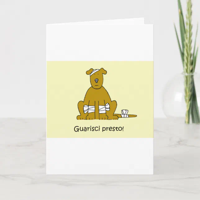 Italian Get Well Soon Guarisci Presto Card | Zazzle