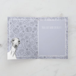 Italian Greyhound dog Easter pattern Cute Pastel Holiday Card | Zazzle