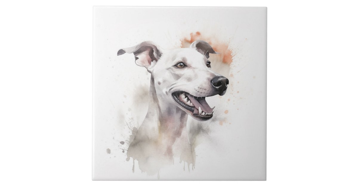 Italian Greyhound Dog Pet, Watercolor Ceramic Tile | Zazzle