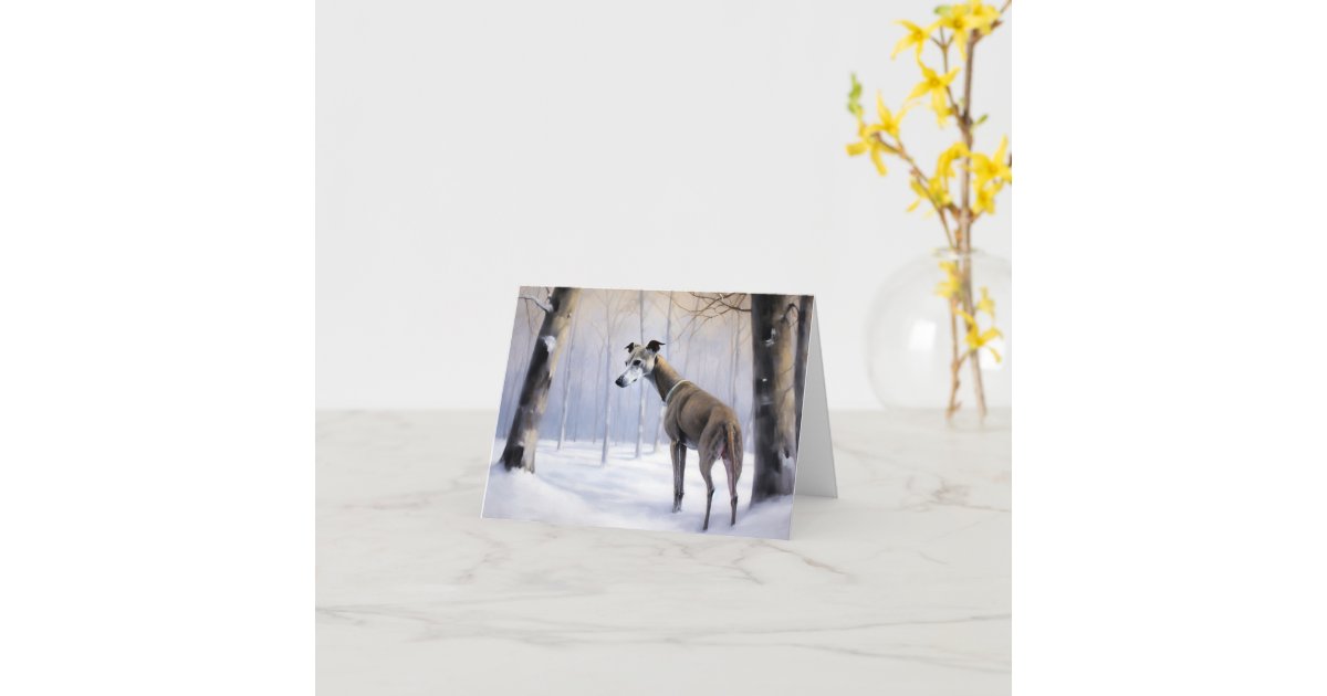 Italian Greyhound Let It Snow Christmas Card | Zazzle