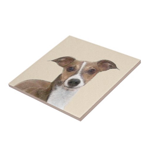 Italian Greyhound Painting - Cute Original Dog Art Ceramic Tile | Zazzle