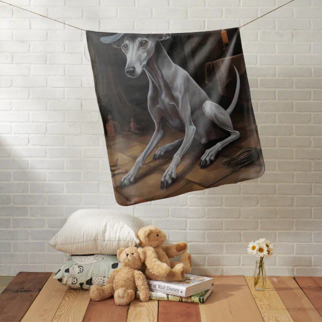 Italian Greyhound Pumpkins Halloween Scary Baby Blanket | Zazzle