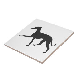 Italian Greyhound Silhouette Ceramic Tile | Zazzle