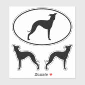Italian Greyhound Silhouettes Vinyl Sticker Set | Zazzle