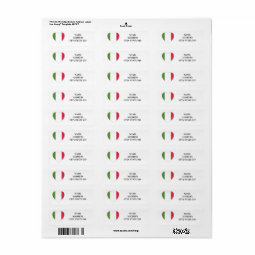**ITALIAN HEART** RETURN ADDRESS LABEL | Zazzle