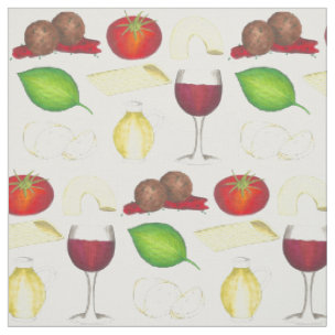 Pasta Pattern fabric | Zazzle