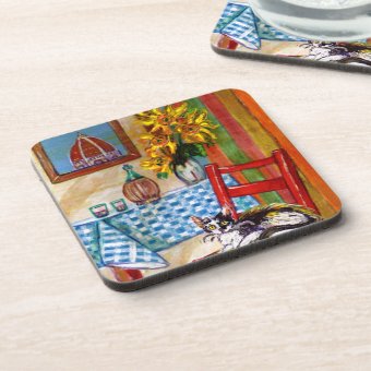 ITALIAN KITCHEN IN FLORENCE DRINK COASTER | Zazzle