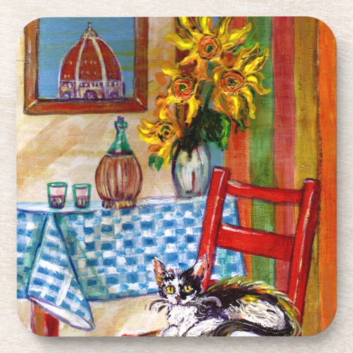 ITALIAN KITCHEN IN FLORENCE DRINK COASTER | Zazzle.com