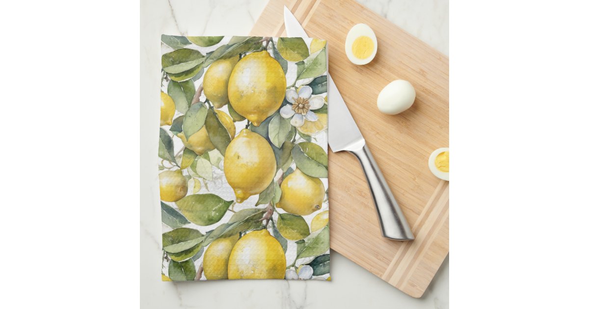 Italian Lemons Amalfi Coast Kitchen Towel | Zazzle