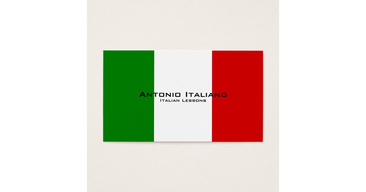 Italian Lessons / Italian Teacher Business Card | Zazzle.com