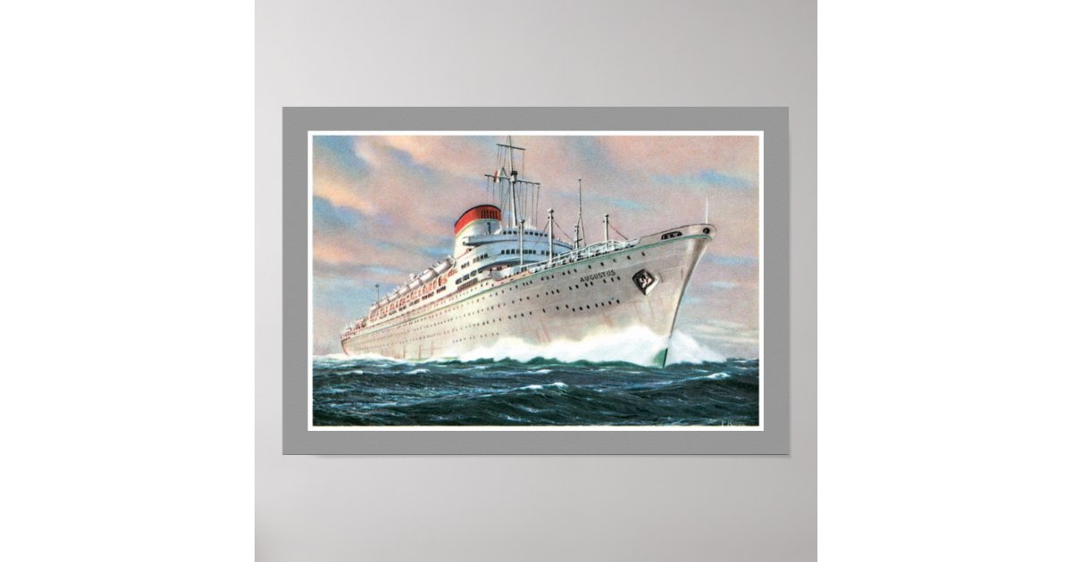 Italian Line's Augustus Poster | Zazzle