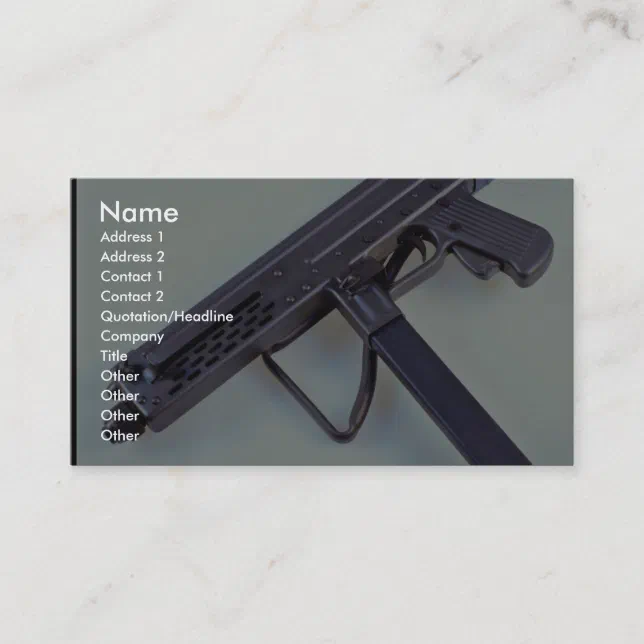 Italian Luigi Franchi 9mm sub machine gun Business Card | Zazzle