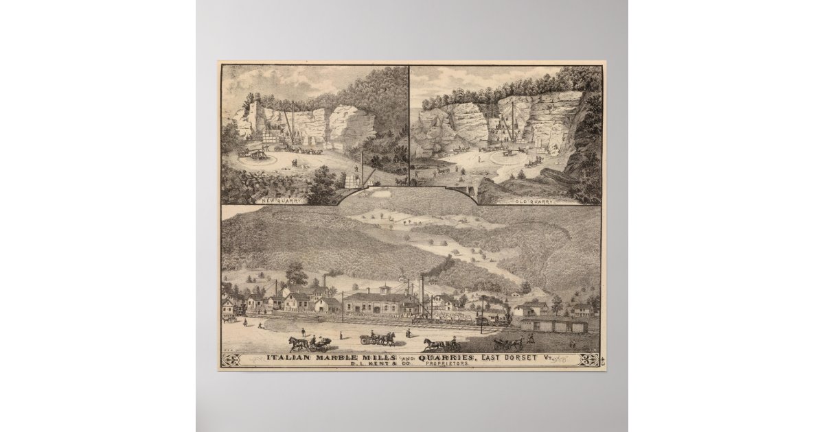 Italian Marble Mills and Quarries Poster | Zazzle