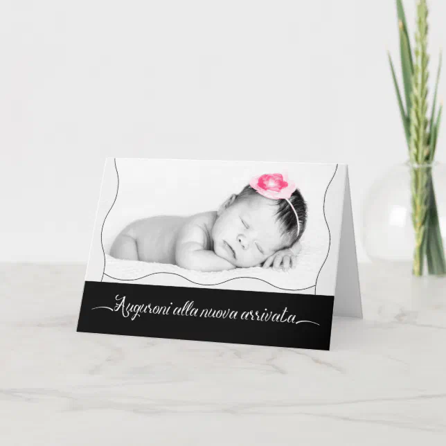 Italian New Baby Congratulations Congratulazioni Card | Zazzle