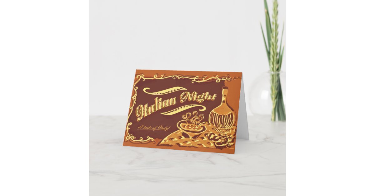Italian Night Invitation | Zazzle