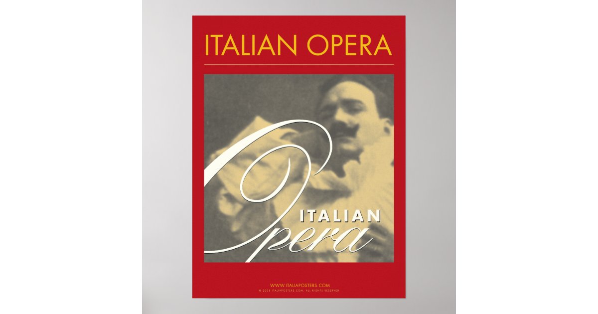 Italian Opera Enrico Caruso Poster | Zazzle