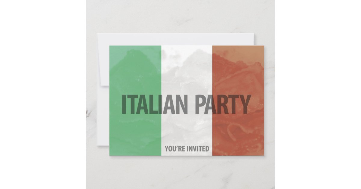 italian party invitation | Zazzle