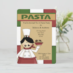 Italian Pasta Party Invitation | Zazzle