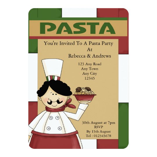 Italian Pasta Party Invitation | Zazzle.com