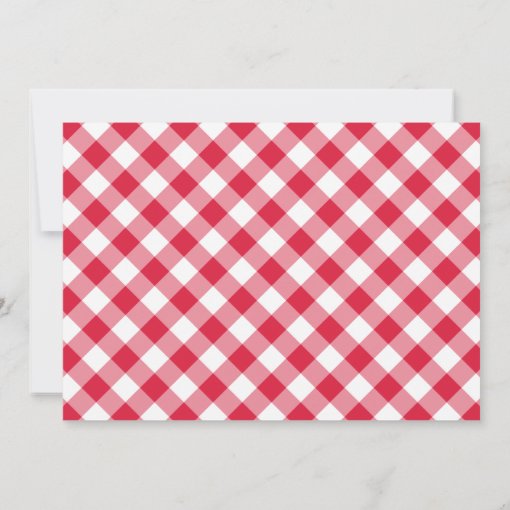 Italian Pasta Red Plaid Wedding Anniversary Invitation | Zazzle