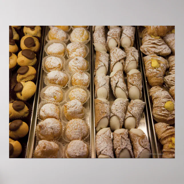Italian pastries poster | Zazzle