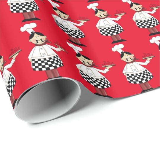 Italian Pizza chef themed wrapping paper | Zazzle.com