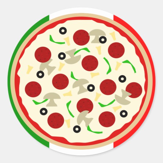 Italian Pizza Party Stickers | Zazzle.com