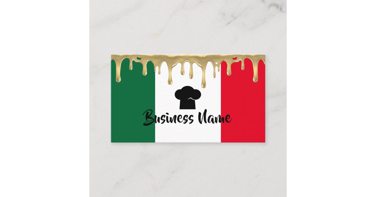 Italian Pizza Pasta Restaurant Chef Business Card | Zazzle