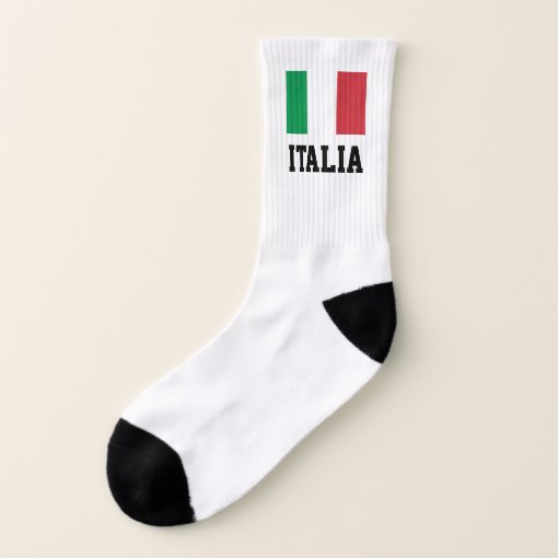 Italian pride flag of Italy personalized sport Socks | Zazzle