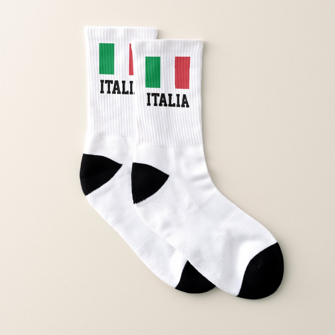 Italian pride flag of Italy personalized sport Socks | Zazzle