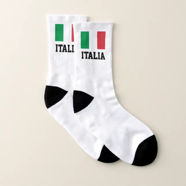Italian pride flag of Italy personalized sport Socks | Zazzle