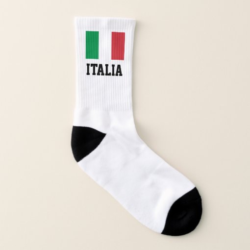 Italian pride flag of Italy personalized sport Socks | Zazzle