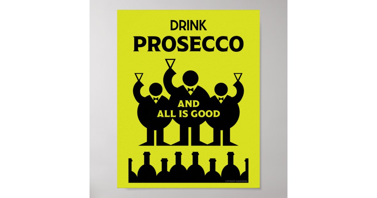Italian Prosecco sparkling wine Poster | Zazzle
