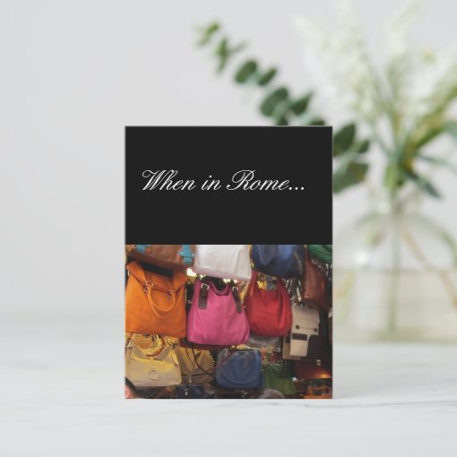 Italian Purses - Rome, Italy Postcard | Zazzle