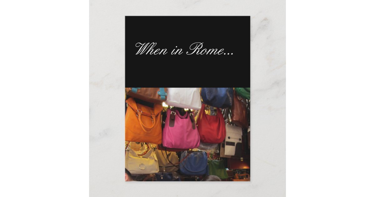 Italian Purses - Rome, Italy Postcard | Zazzle