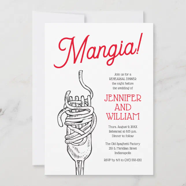 Italian Rehearsal Dinner Invitation | Zazzle