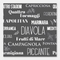 Italian Restaurant Pizza Names Typographic Wallpaper | Zazzle
