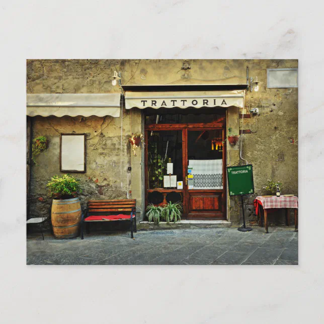 Italian restaurant postcard | Zazzle