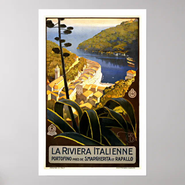 Italian Riviera - Vintage Travel Posters | Zazzle