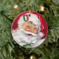 Italian Santa, Italian Christmas, Italy Ceramic Ornament | Zazzle