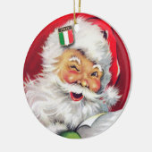 Italian Santa, Italian Christmas, Italy Ceramic Ornament | Zazzle