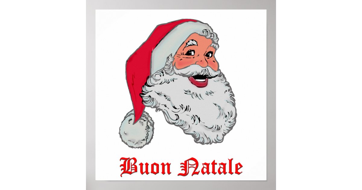 Italian Santa Poster | Zazzle