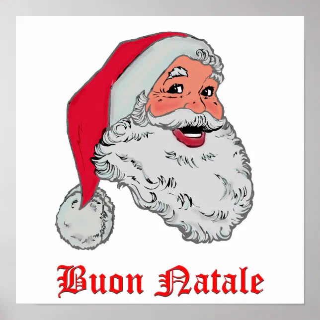 Italian Santa Poster | Zazzle