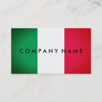 Italian Spotlight Effect Flag, Italy Business Card | Zazzle