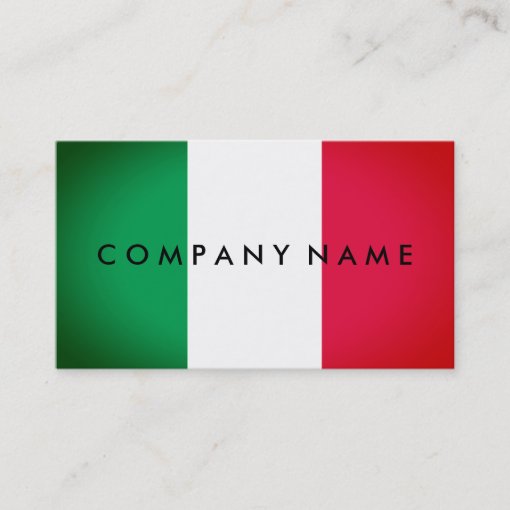 Italian Spotlight Effect Flag, Italy Business Card | Zazzle