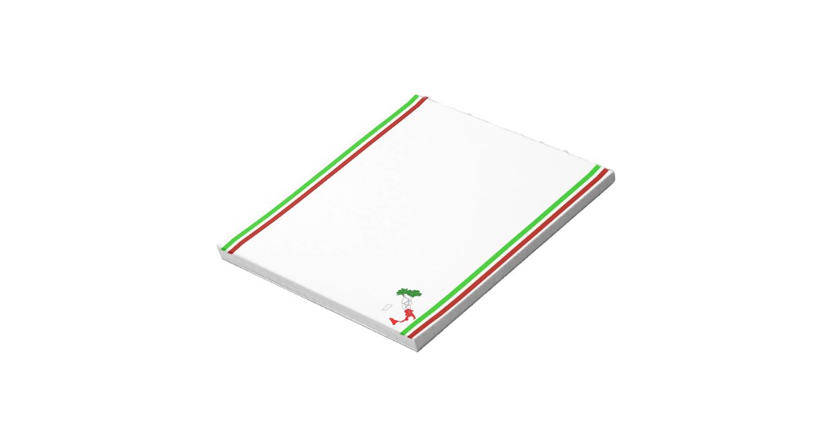 Italian stripes flag notepad | Zazzle