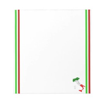 Italian stripes flag notepad | Zazzle