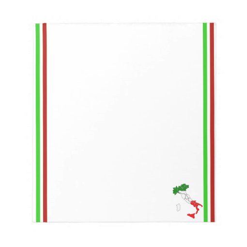Italian stripes flag notepad | Zazzle