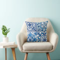 Italian style,Mediterranean,mosaic,blue, Throw Pillow | Zazzle