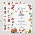 Italian Style Menu card Pasta Pizza | Zazzle